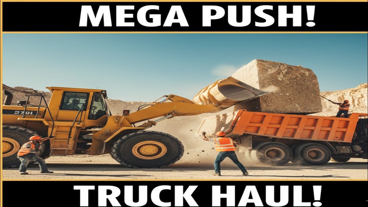GIANT ROCK LOADING! Mega Loader vs Heavy Truck - YouTube