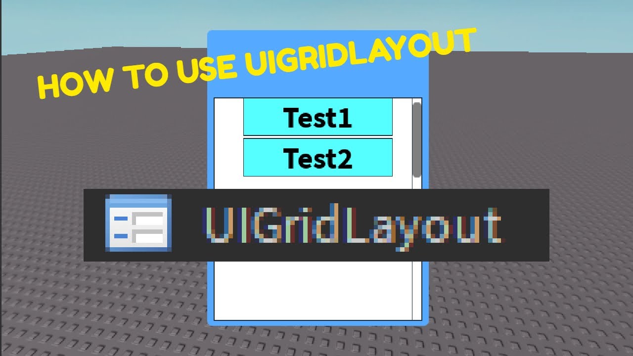 How To Use The GridLayout For ScrollingFrame Roblox Studio YouTube How To Use The GridLayout For ScrollingFrame Roblox Studio YouTube