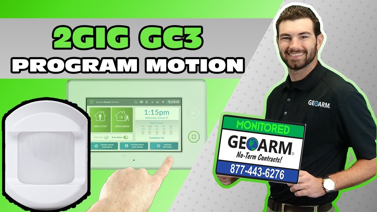 2GIG-PIR1-345 - GC3 Programming - YouTube