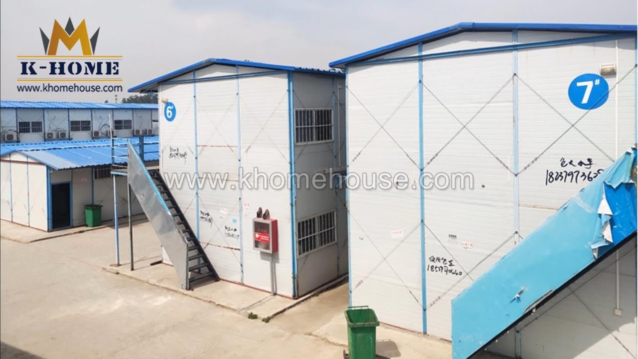 Construction Site Prefab Camp Prefabricated House - YouTube