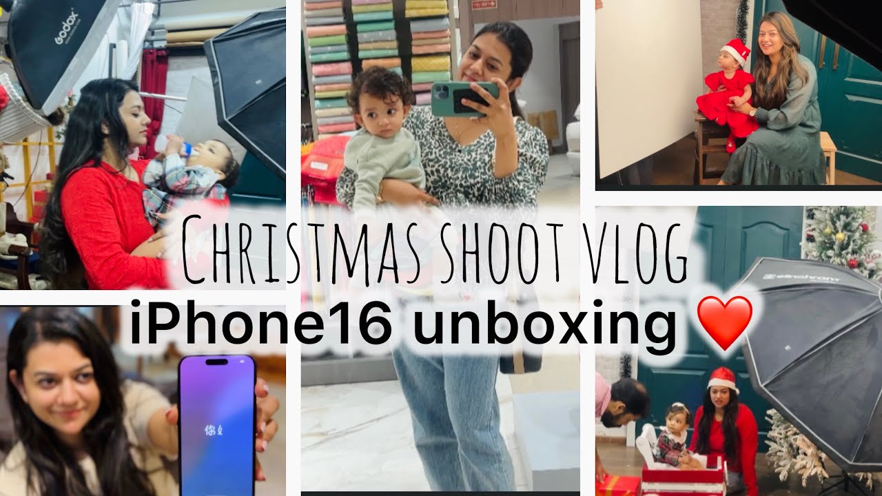 Christmas shoot vlog | iPhone 16 unboxing | ഞങ്ങളെ ആദ്യത്തെ ക്രിസ്മസ് ...