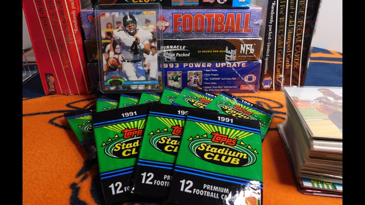 1991 Topps Stadium Club FB opening & 500 Sub Giveaway Details! - YouTube