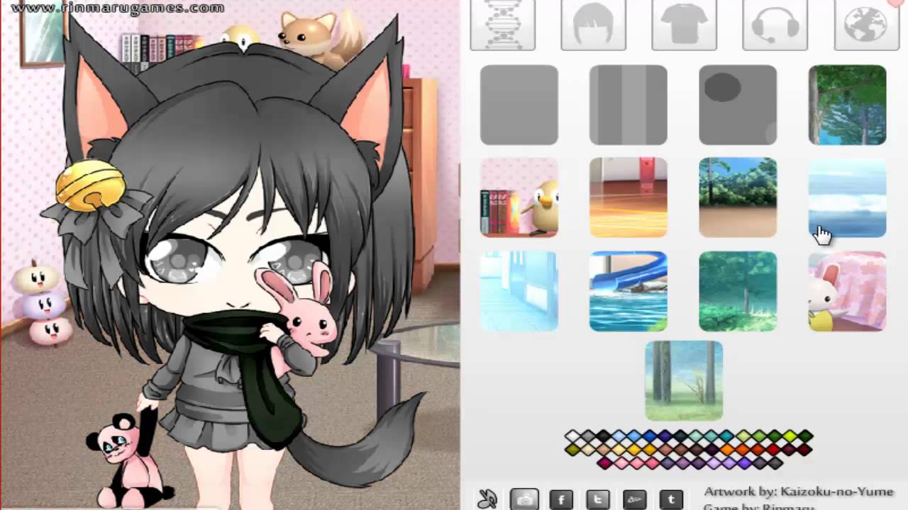 Kemono Chibi Dress Up Game - game makeup - YouTube