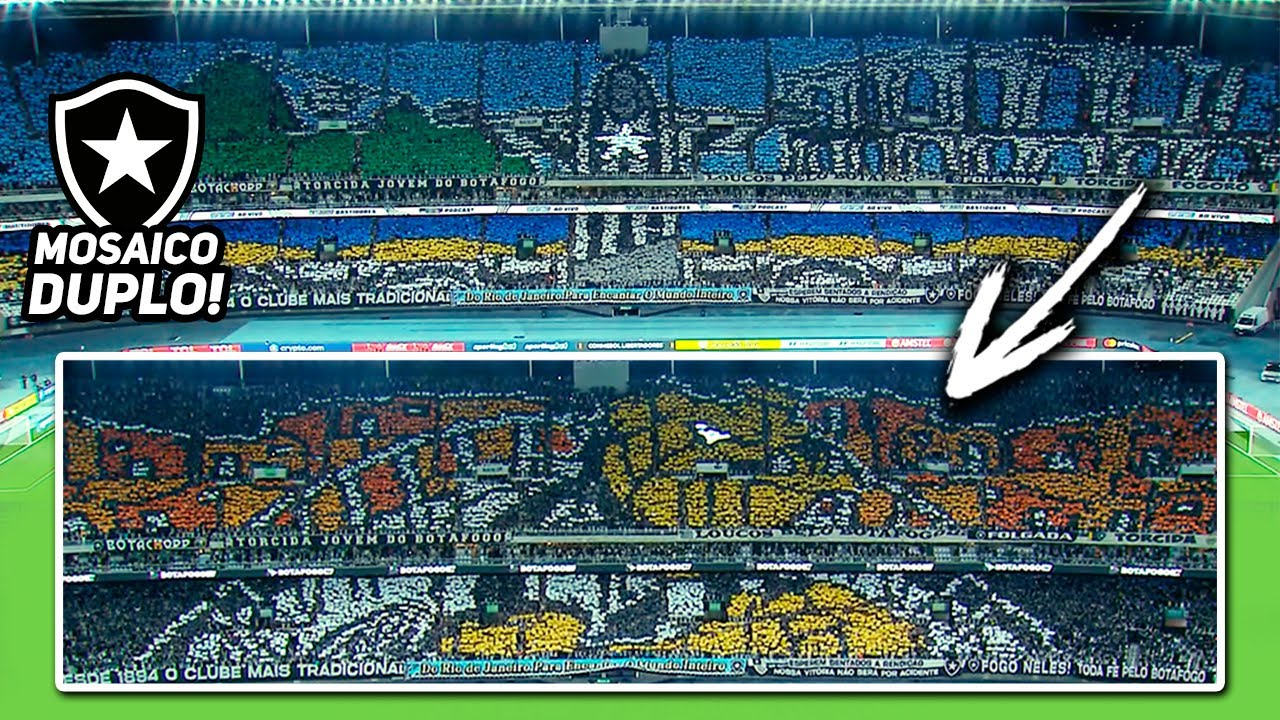 TORCIDA DO BOTAFOGO FEZ MAIS UM BELO MOSAICO DUPLO! 🔥 Botafogo x São ...