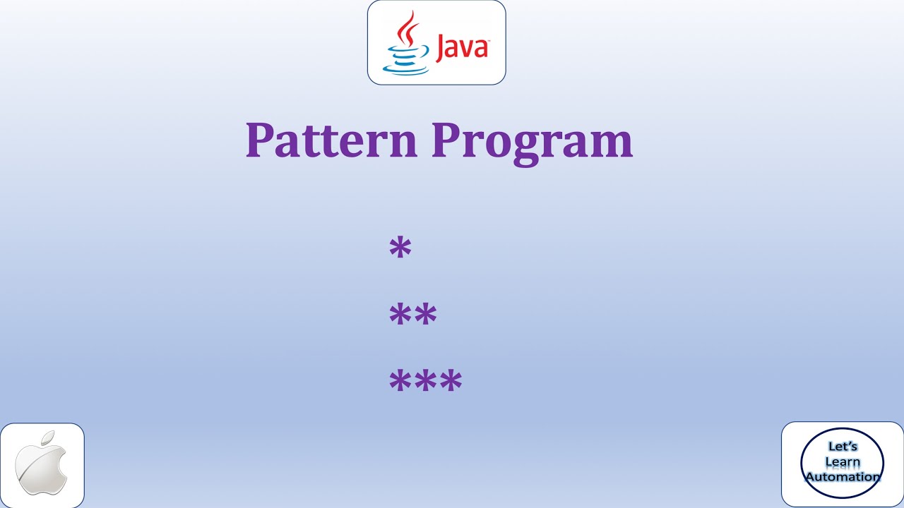 Start Pattern Program - 2 - YouTube