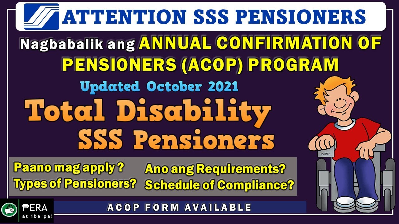 SSS ACOP 2021|Annual Confirmation of Pensioners TOTAL DISABILITY Paano ...