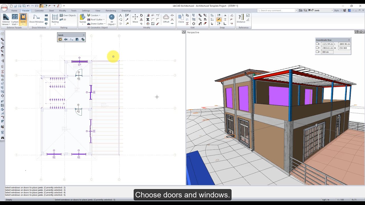 ideCAD Architectural | Create the Facade Elements | BIM Software for ...