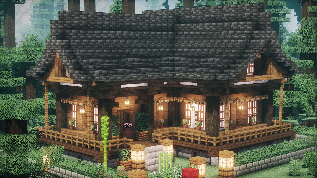 Minecraft: How to build a Japanese House - YouTube