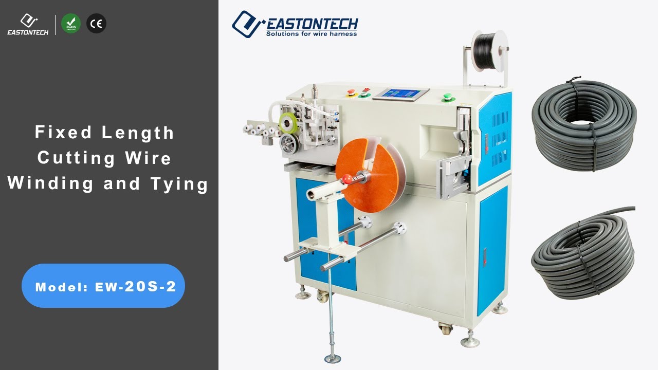 EW-20S-2 Meter Count Wire Winding and Tying Machine - YouTube