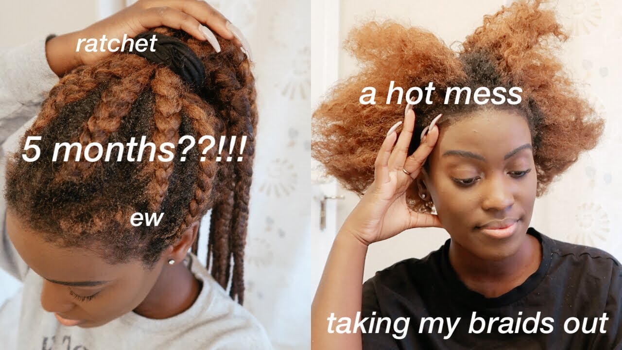 Braid Out Before And After