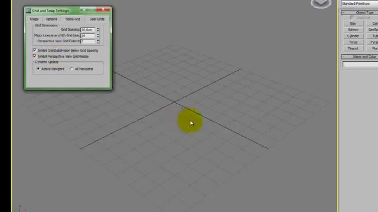 Gestire la griglia utente (user grid) in 3Ds Max - YouTube