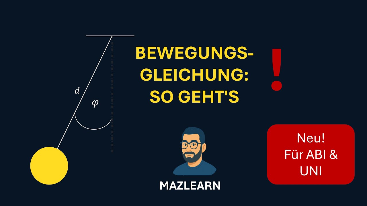 Pendel Bewegungsgleichung herleiten | Schwingungen einfach erklärt ...