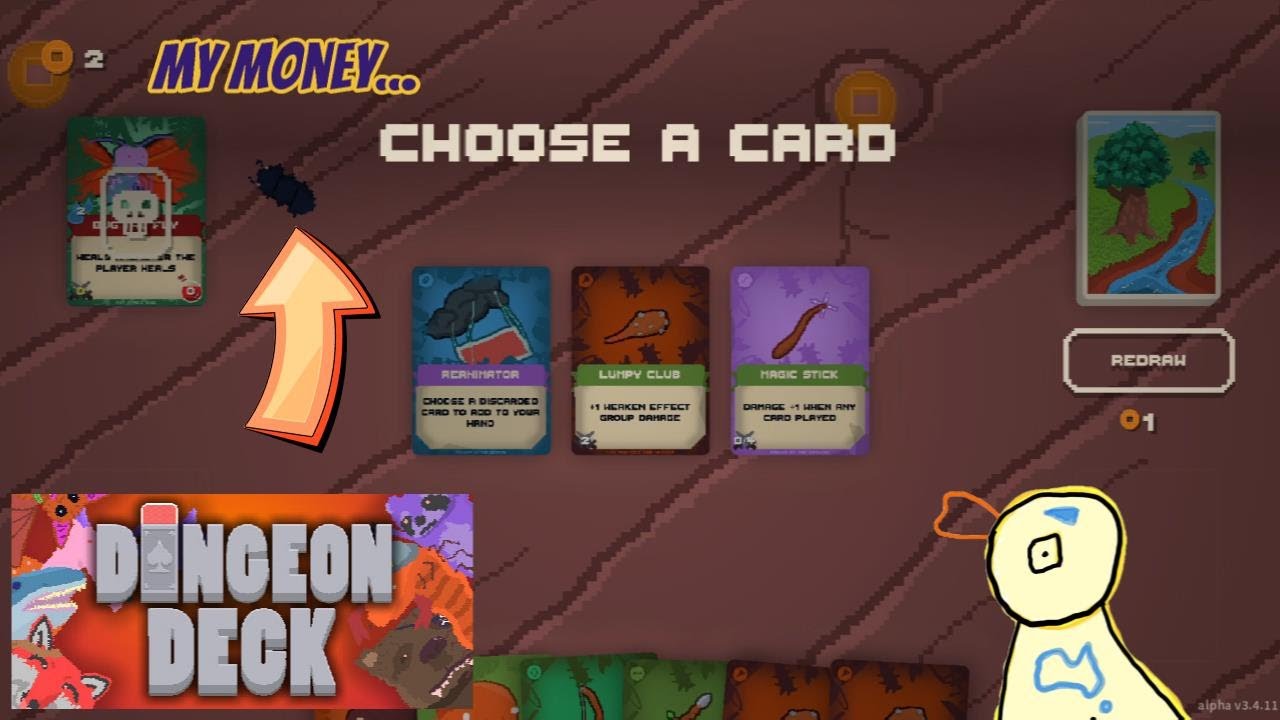 Roguelike card game ft. little gold-stacking insect [Dungeon Deck (Demo ...
