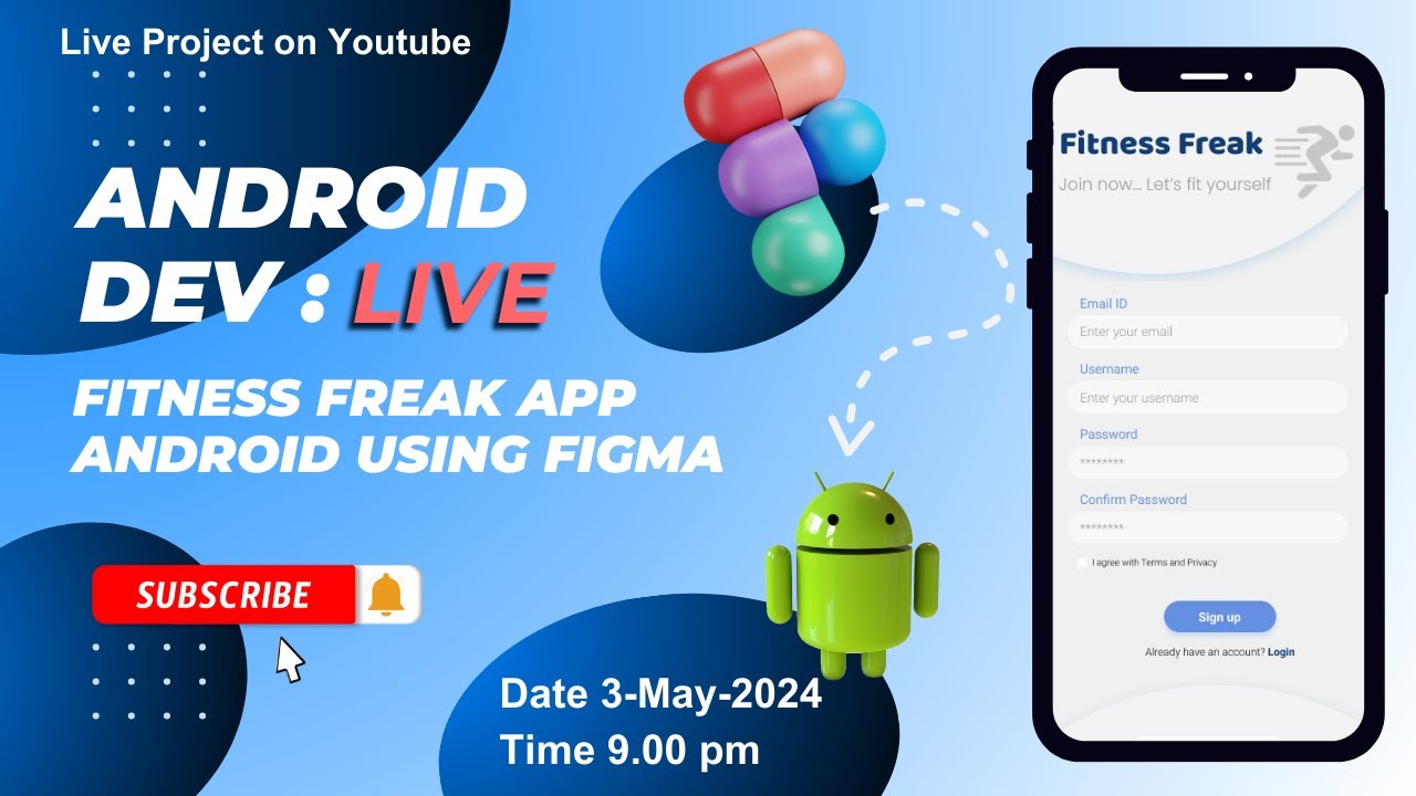 Live Android Project Training - Fitness Freak App Design using Figma in ...