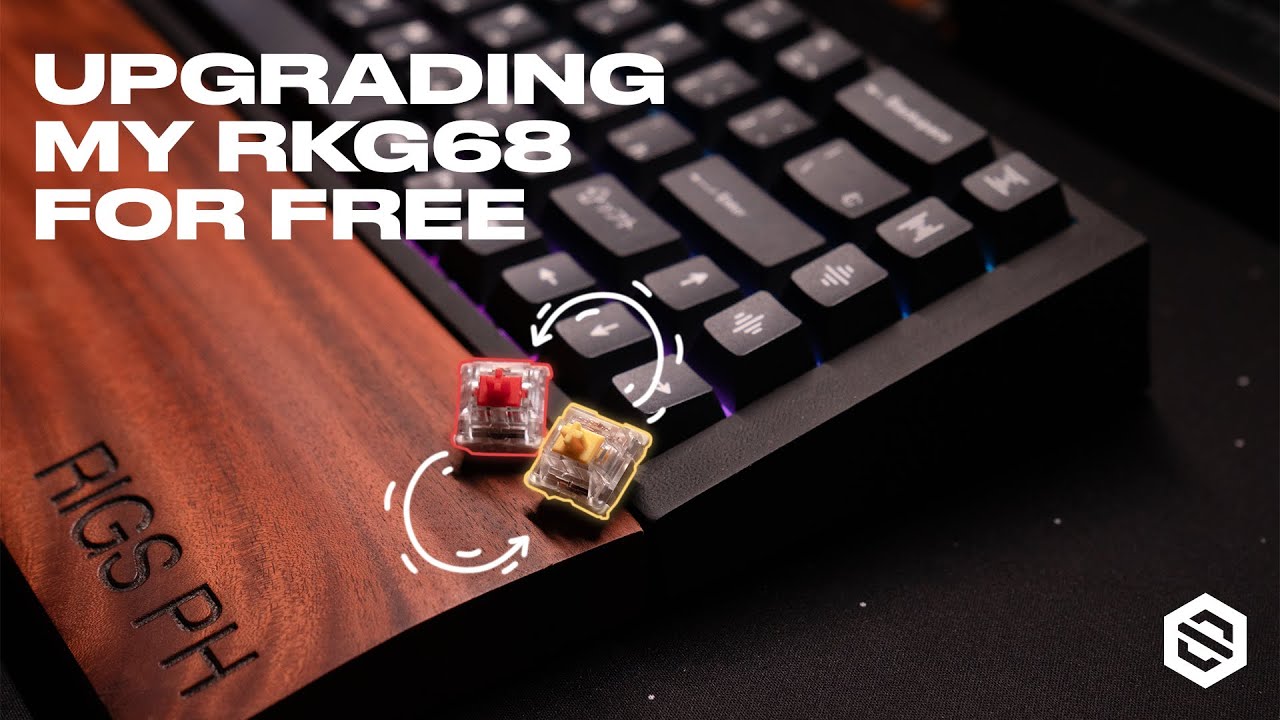 RK Red to Gateron Yellow [Harvested from GK67] Part 5: Modding my Rkg68 ...