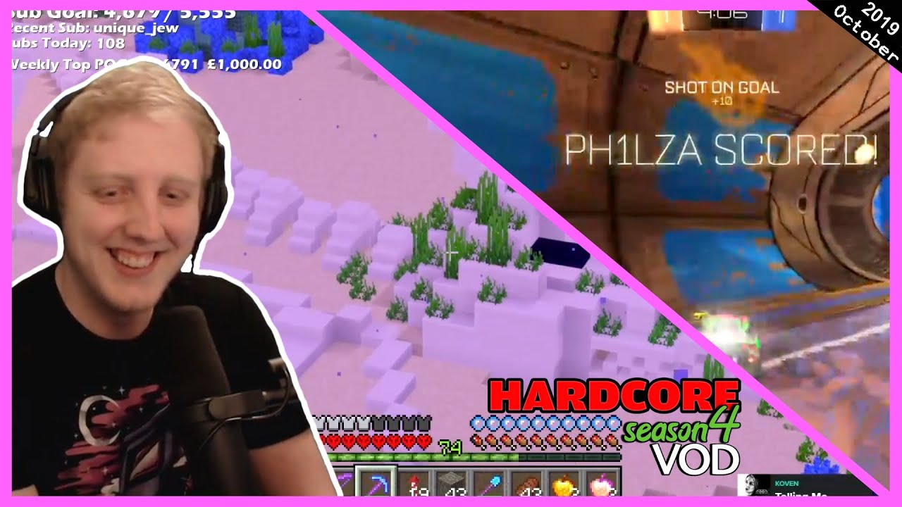 Hardcore Vanilla! - ENDlantis Build :D & Rocket League - Philza VOD ...