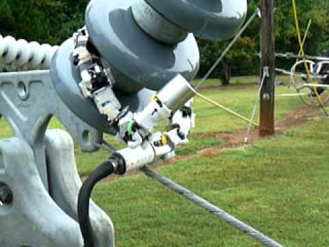 Snake Robot Inspecting Insulator - YouTube