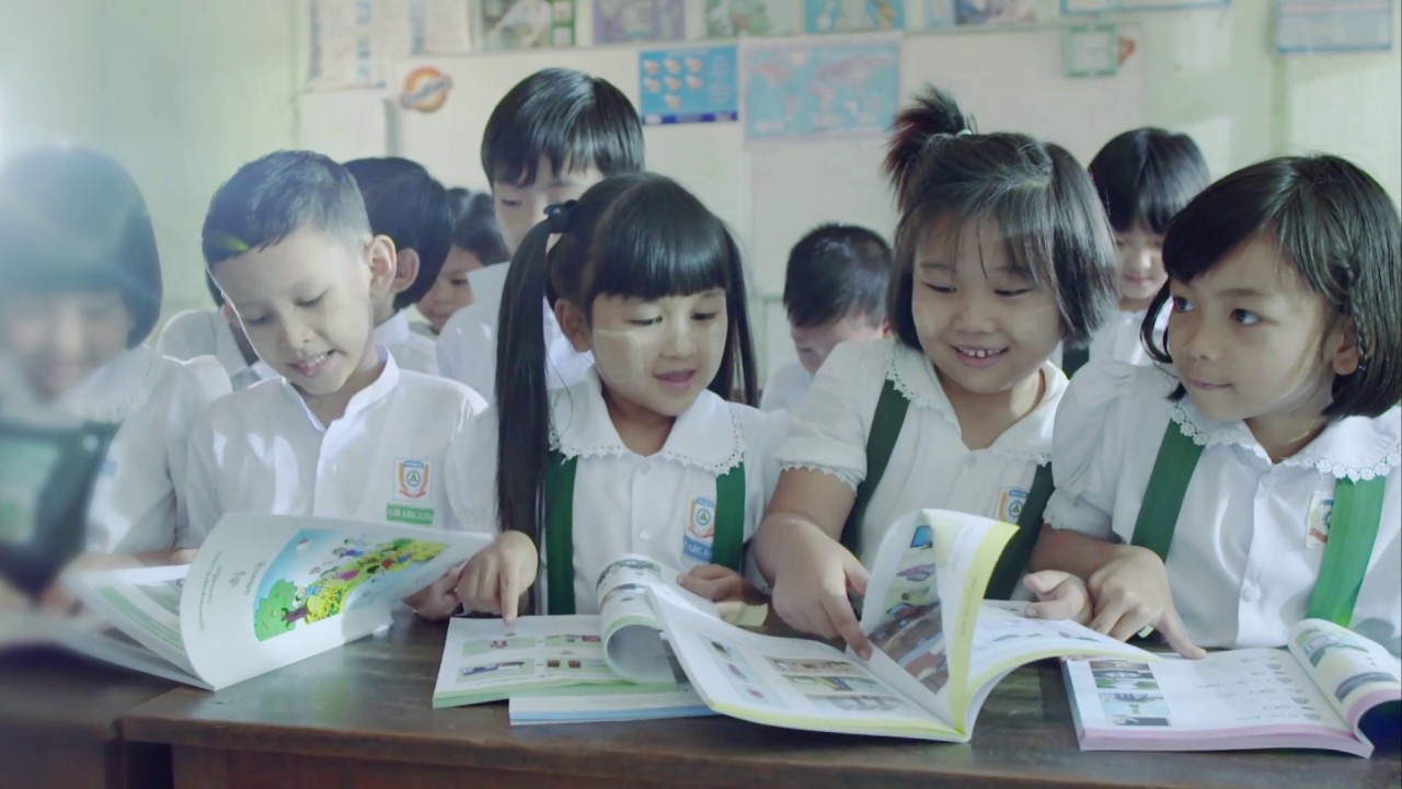 New G1 primary education textbooks in Myanmar 2017 - YouTube