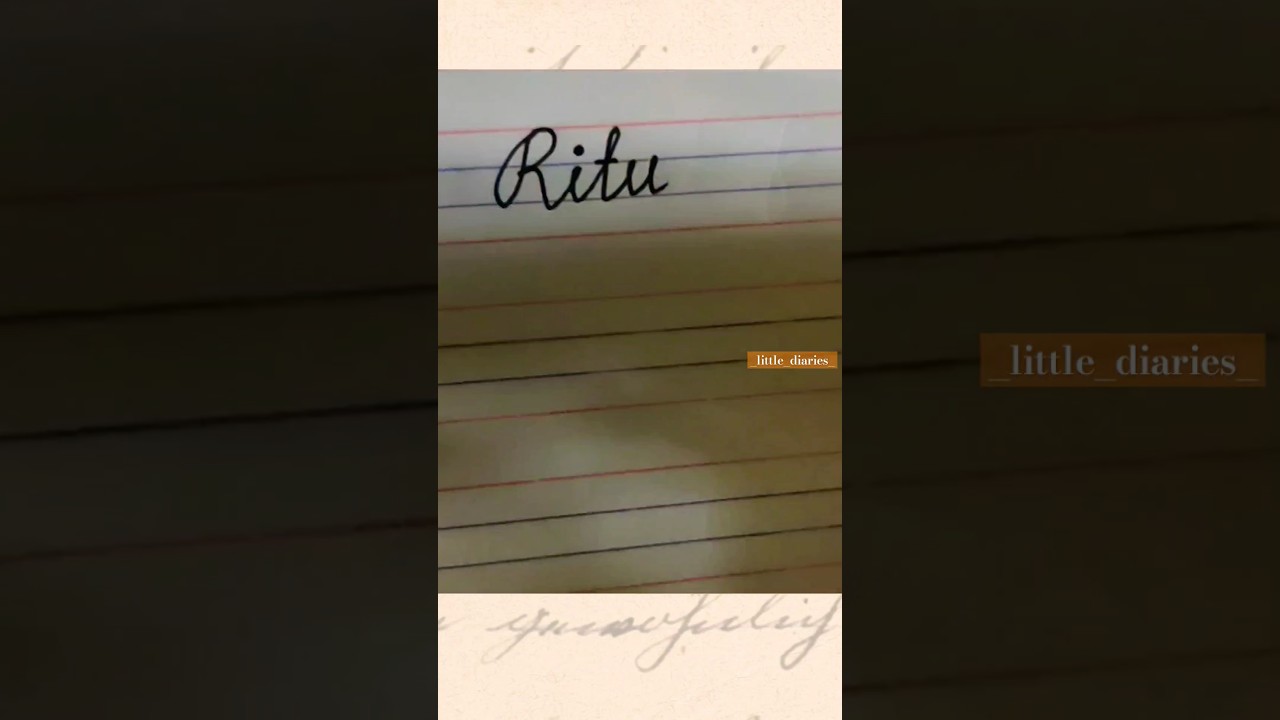 Ritu cursive writing shorts #ritu #reetu #reethu #cursive #shorts # ...