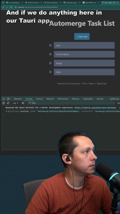 Automerge Sync Between Browser And Tauri App Live Tauri Youtube