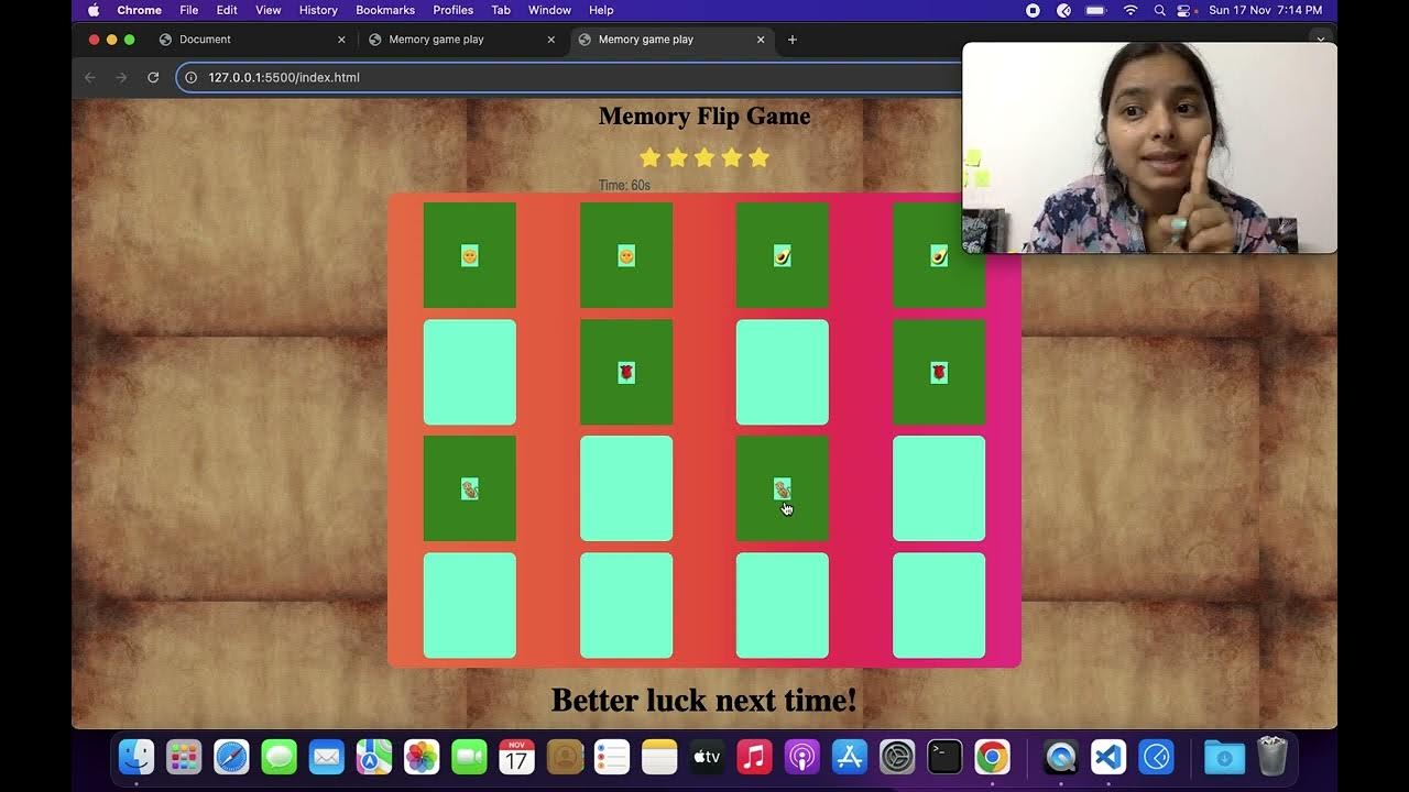 Day 7: Building a Fun Memory Flip Game with JavaScript Features! - YouTube