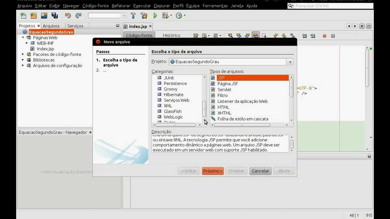 Projeto de aplicação Web com JSP e CSS no NetBeans - YouTube