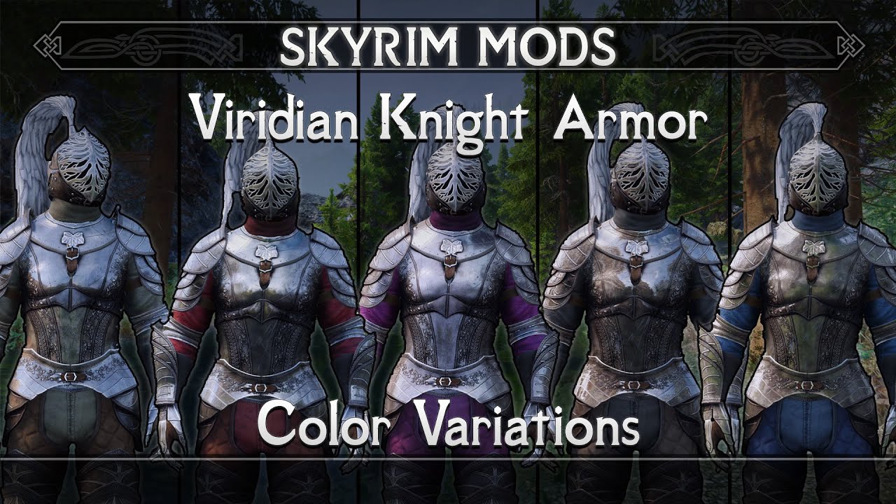 Viridian Knight Armor - Color Variations | Skyrim Mods (SE/AE) - YouTube