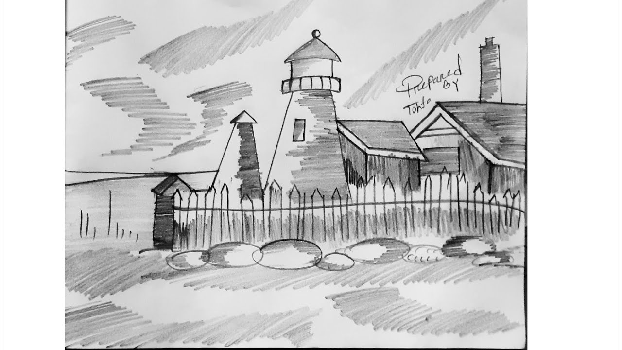 How to draw a Alexandria Light house drawing🏯🏯||| pencil drawing for ...