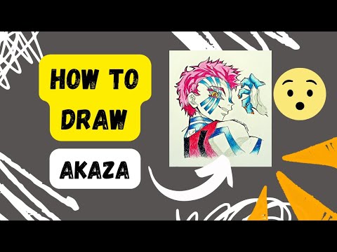 How to draw Akaza from Demon Slayer (Drawing ️ Tutorial) #tiktok # ...