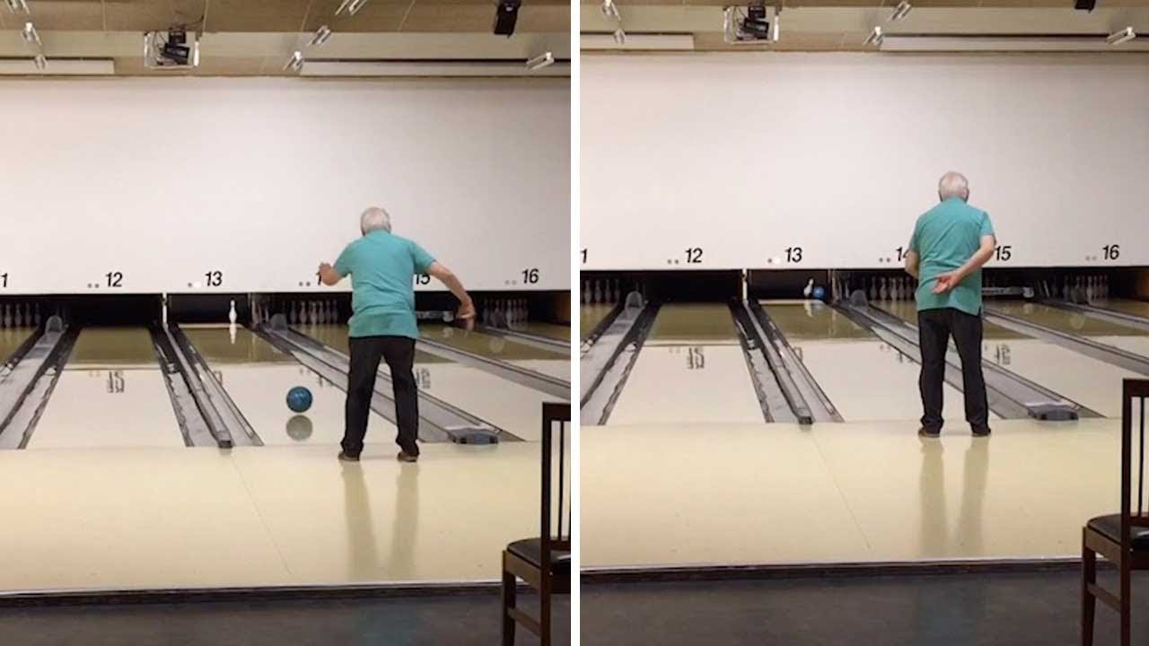Old Man Has Impressive Bowling Powers - YouTube