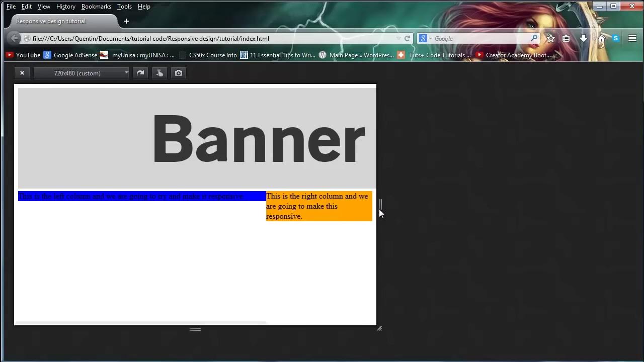 HTML5 and CSS3 Responsive design with media queries YouTube - YouTube
