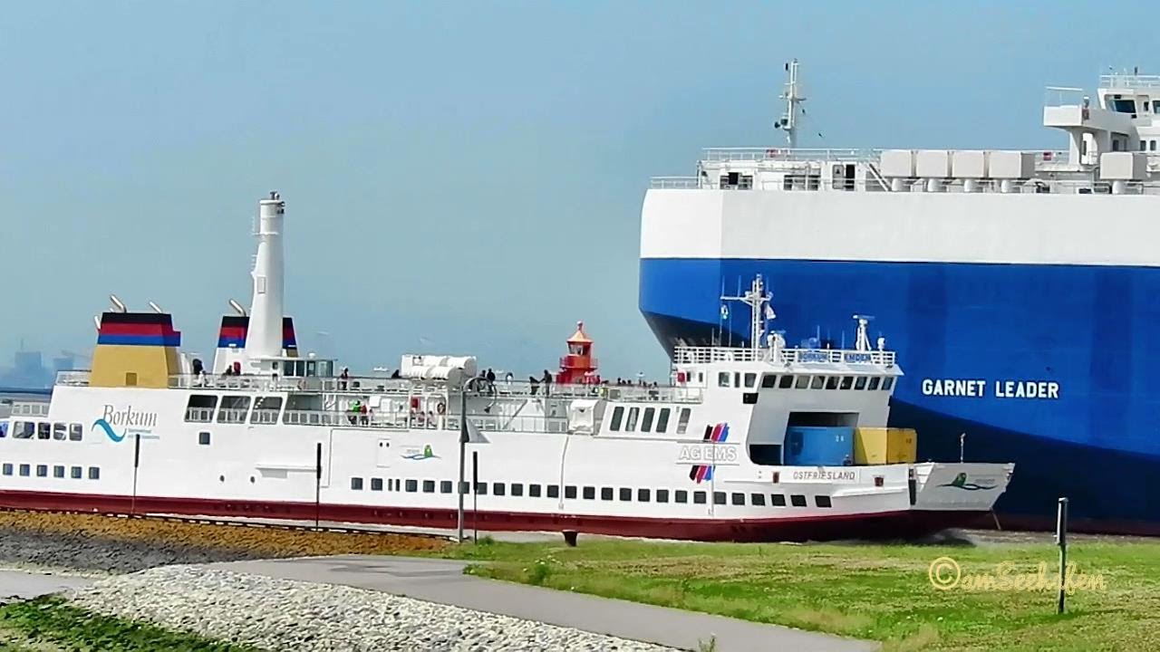 AG EMS Fährverkehr Emden Borkum ferry traffic OSTFRIESLAND & WAPPEN VON ...