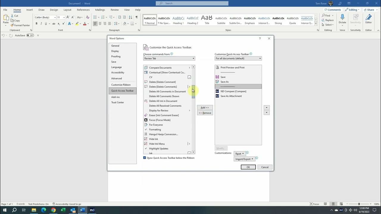 Customizing Word and Office Apps for use with ndOffice - YouTube