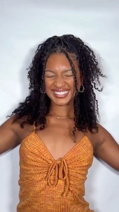 Micro twists hairstyle inspo,Using Double Drawn Tight Curly Bulk Human ...
