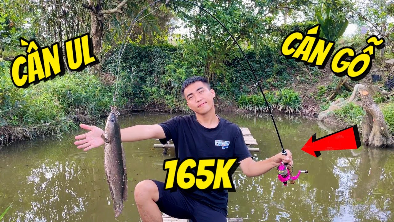 Lu Rê Cá Lóc Bằng Cần Câu Máy UL Cán Gỗ - YouTube