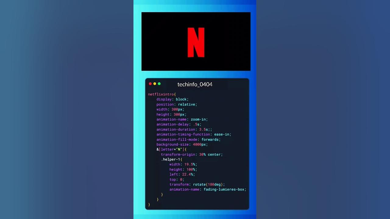 Netflix Animation Using Only Css And Html Shorts Ytshorts Coding Youtube