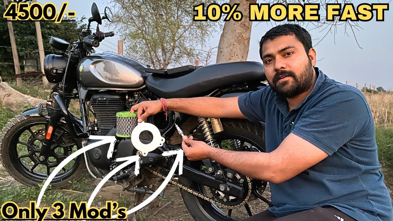 3 BUDGET PERFORMANCE MODIFICATIONS for RE HUNTER 350 | MORE FAST | 70/ ...