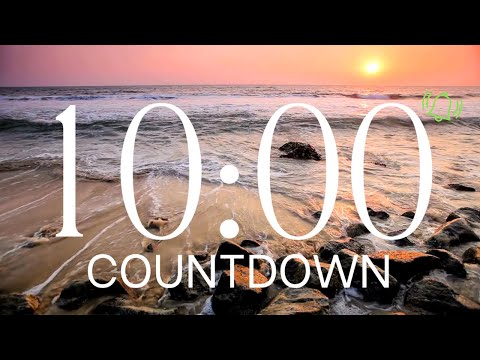10 Minute Timer -  Ocean Waves at  Sunset