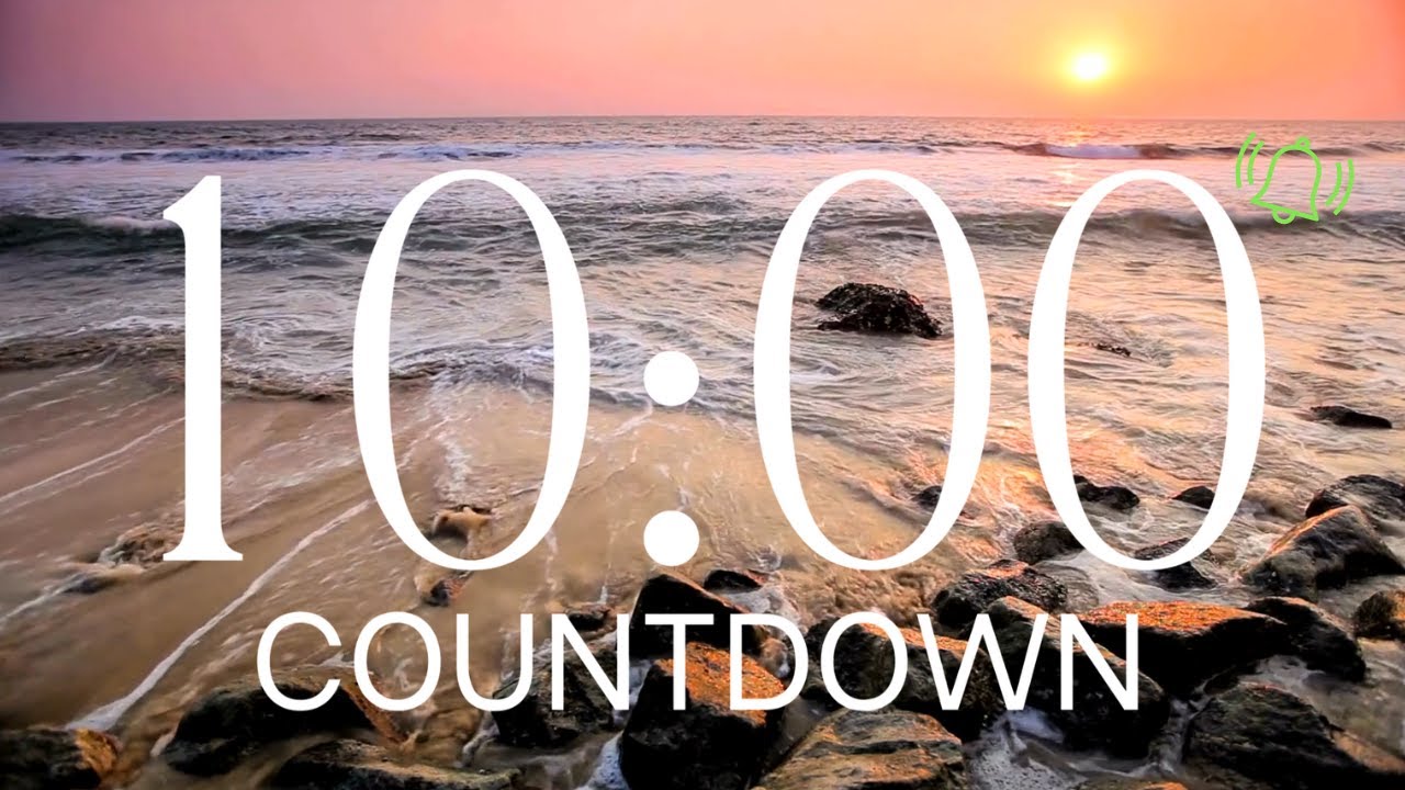 10 Minute Timer - Ocean Waves at Sunset - YouTube