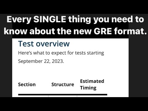 Every SINGLE thing you need to know about the new GRE format. - YouTube