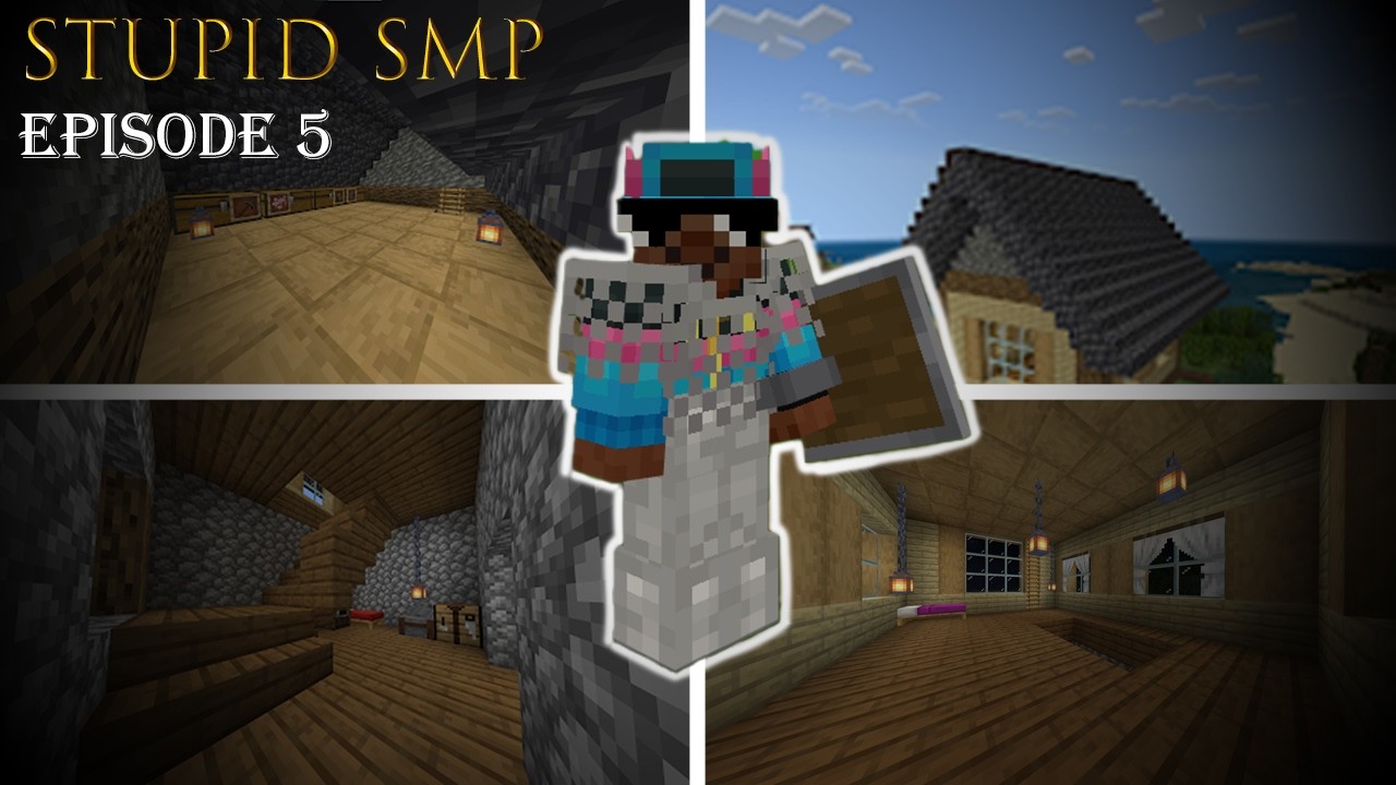 Stupid SMP Episode 5 I FINALLY Finished my STARTER BASE!!! - YouTube