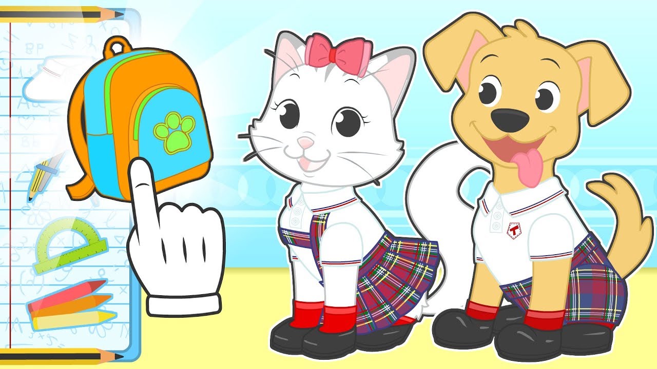 BABY PETS Max y Kira se visten para la vuelta al cole 📕📐 GamePlay para ...