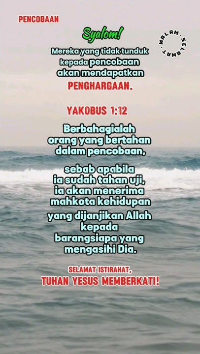 Yakobus 1:12 Selamat malam, slmt beristirahat, Tuhan Yesus memberkati🙏 ️ walangkasih - YouTube
