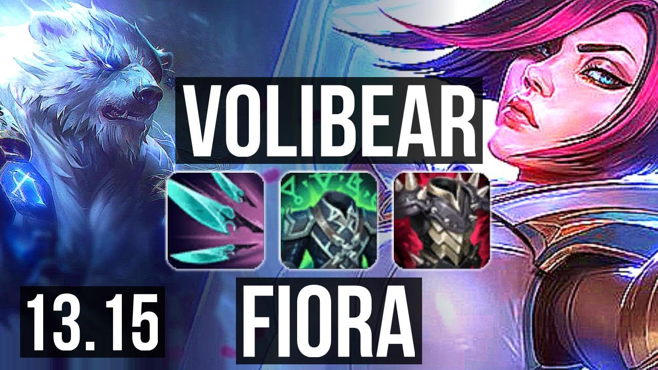 VOLIBEAR vs FIORA (TOP) | 8 solo kills, 900+ games, 1.0M mastery ...