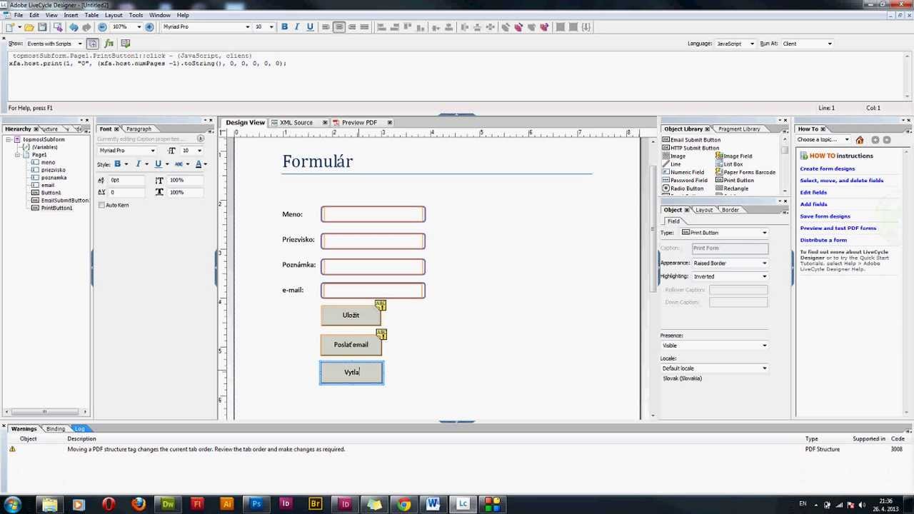 formulár Adobe LiveCycle - YouTube