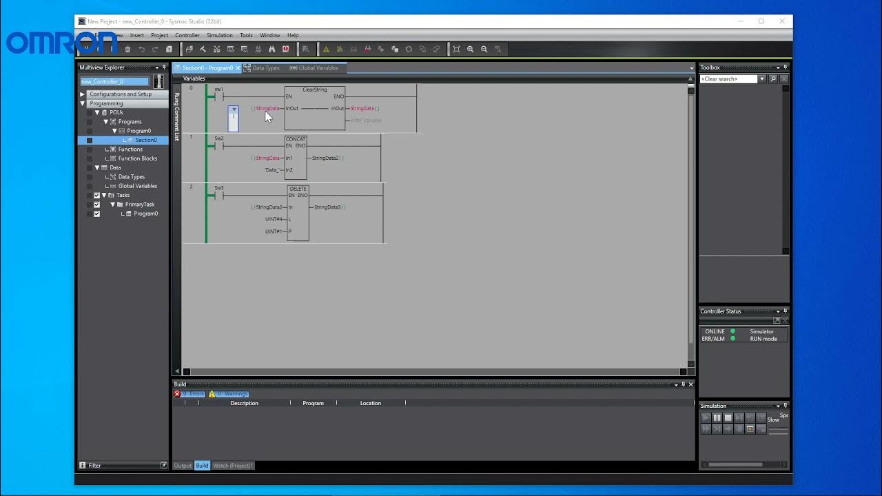 PLC Sysmac Studio Basic EP 10 1TextString - YouTube