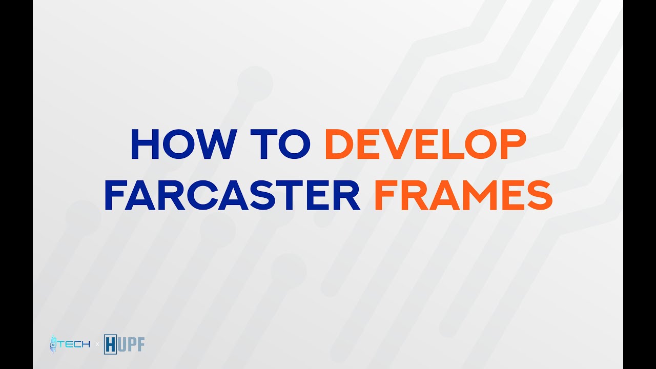 Quickstart Farcaster Frames 101 - How to develop Frames as fast as ...