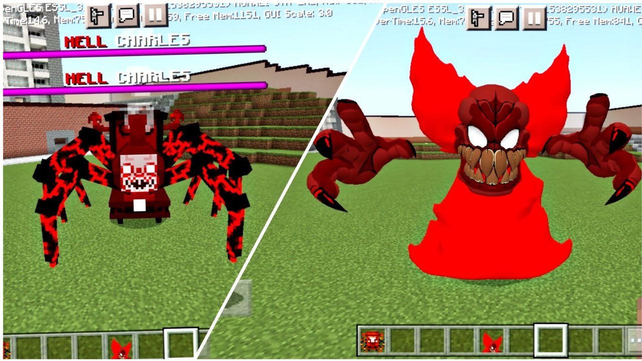 Hell charles VS Hell clown tricky Battle #minecraft #nextbots #gmod ...