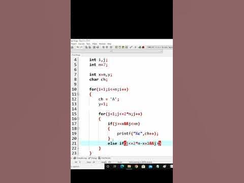 C Language pattern - 14|#c #clanguage #vamshikrishnatutorials #shortsyoutube #feedshorts - YouTube
