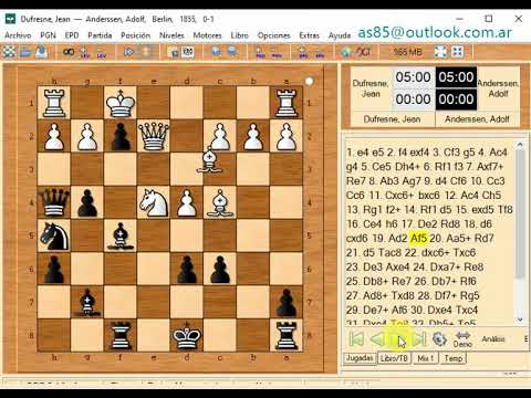 Adolf Anderssen 1859 chess games 145 - YouTube